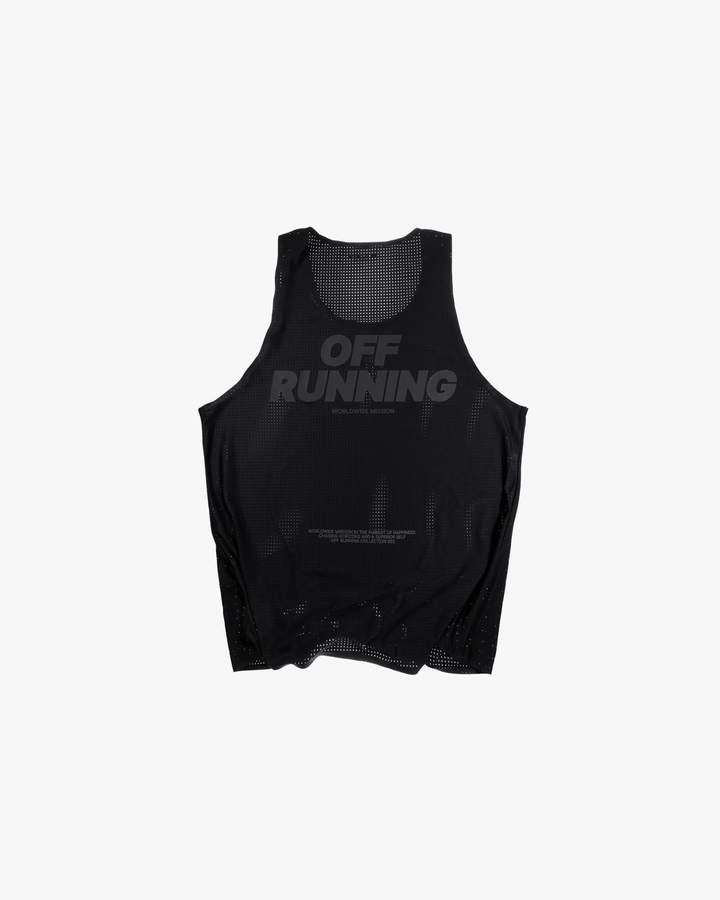 OFF RUNNING Minimal Performance Singlet - Black