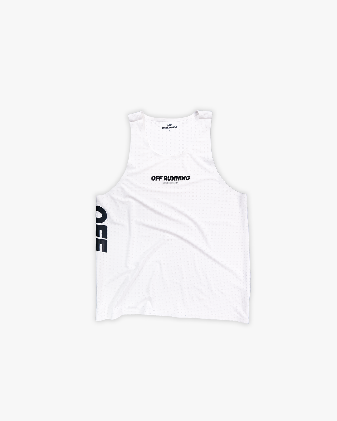 OFF RUNNING Mission Performance Singlet - White